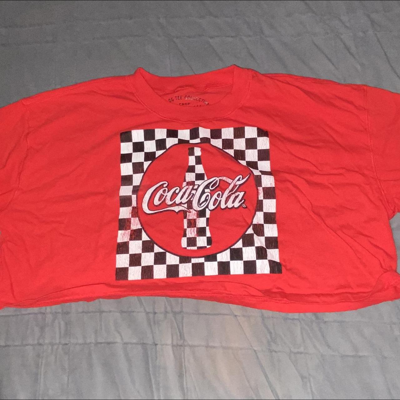 Coca Cola Cropped Top size XL - Depop