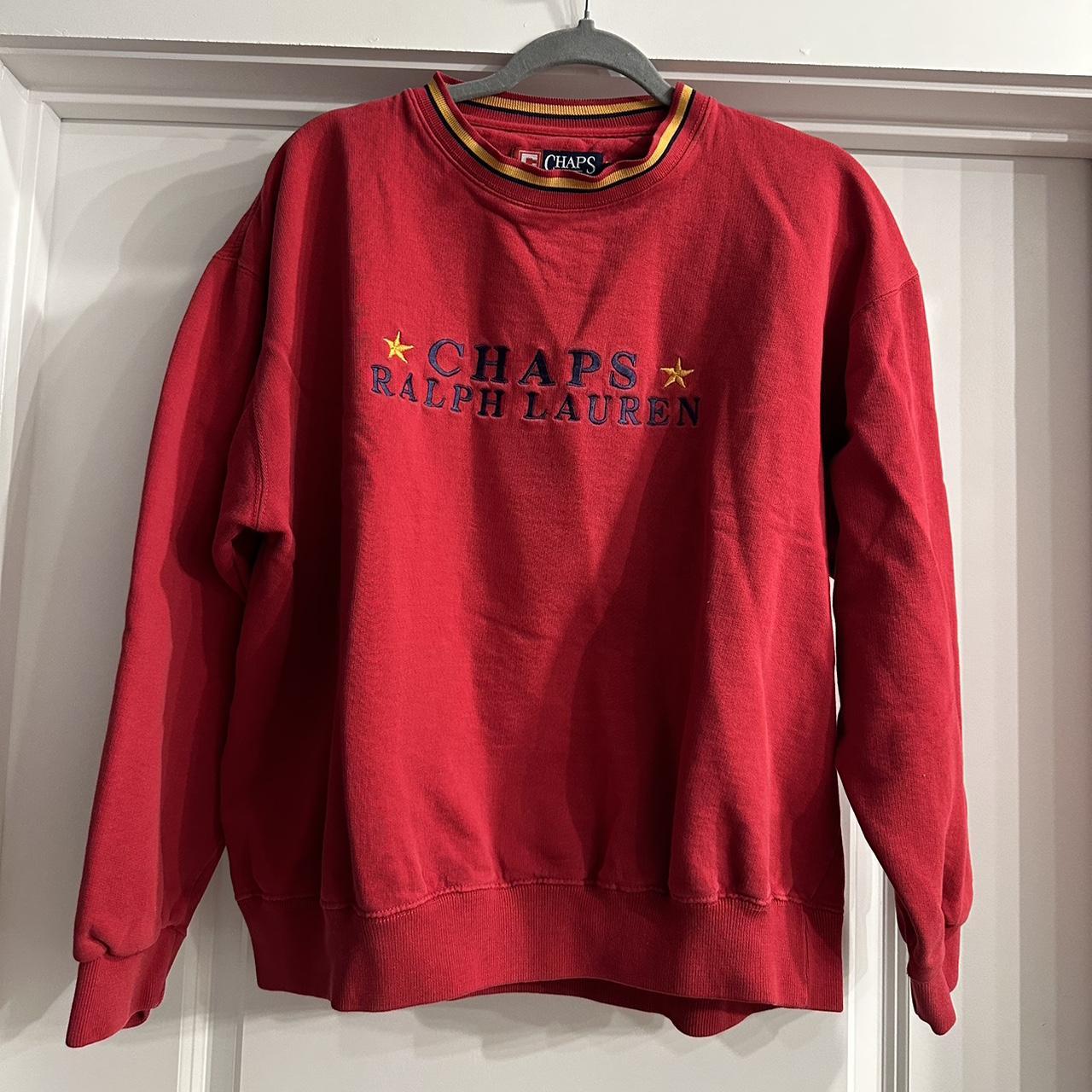 Vintage Red Chaps Ralph Lauren Crew Neck!! Size... - Depop