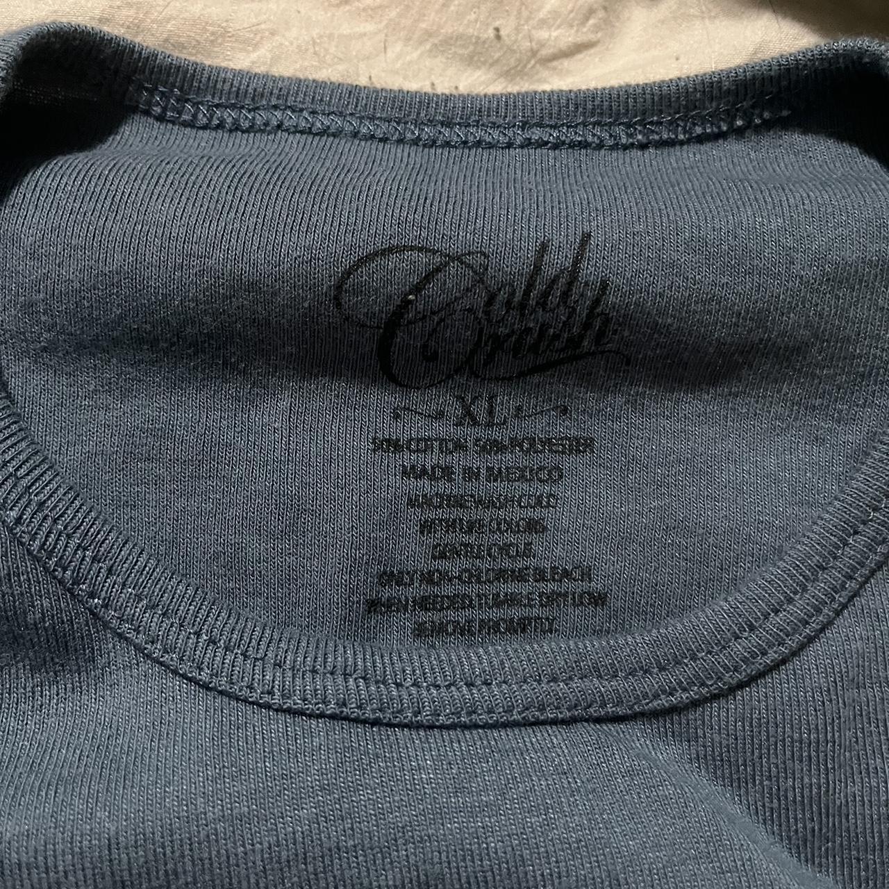 Cold crush country music gray ruched tank top Size... - Depop