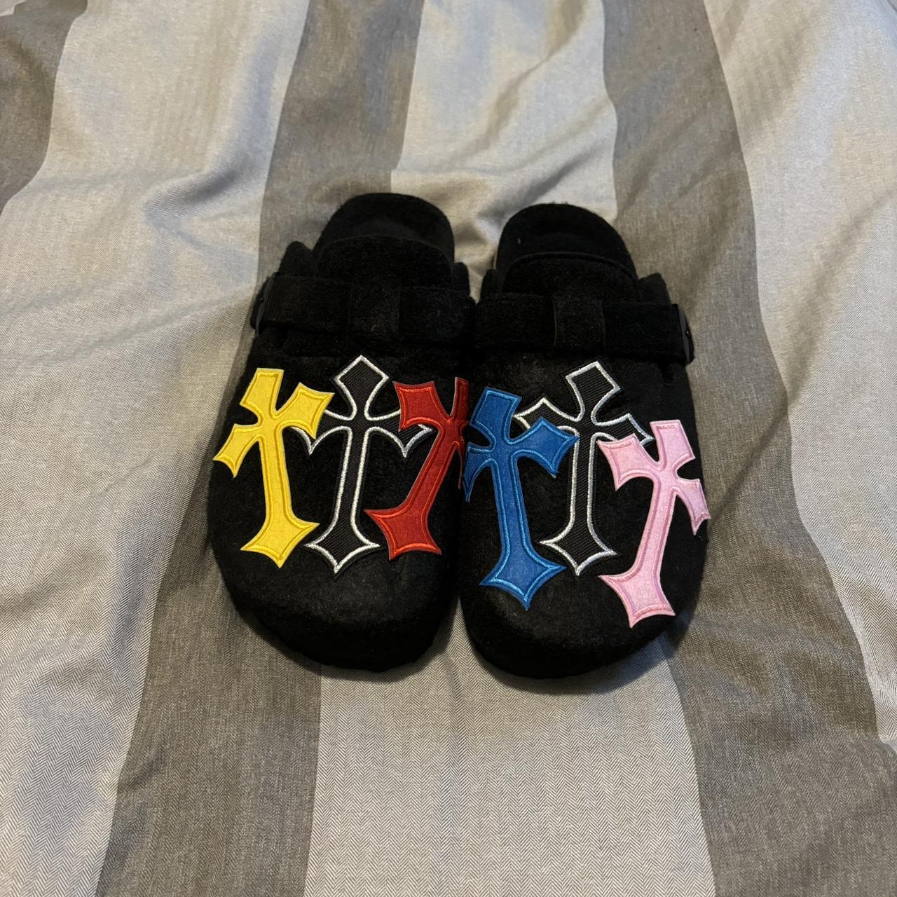 Custom Chrome Heart Clog.We can negotiate/Never... - Depop