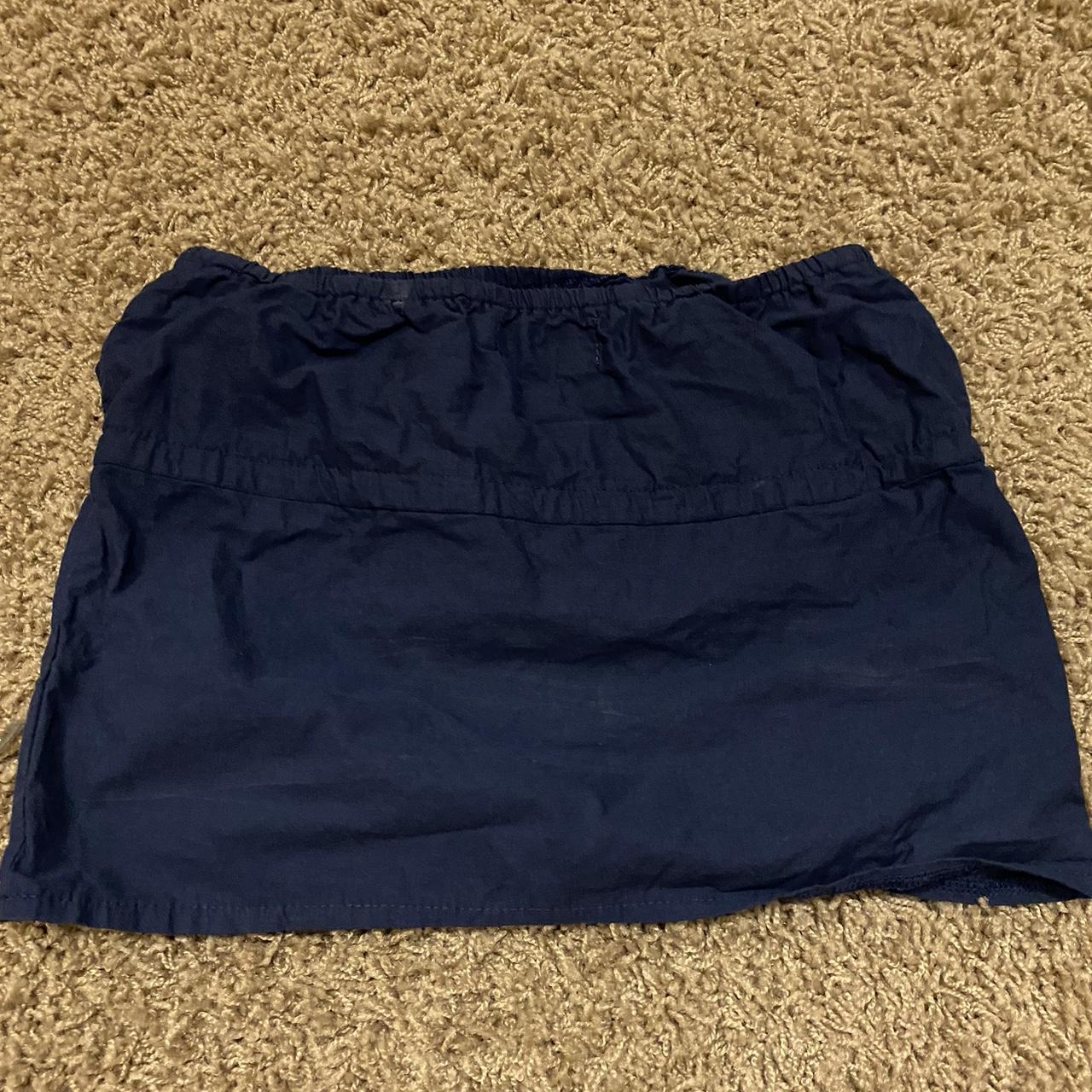 cute edikted navy blue tube top Size xs-s Just don’t... - Depop