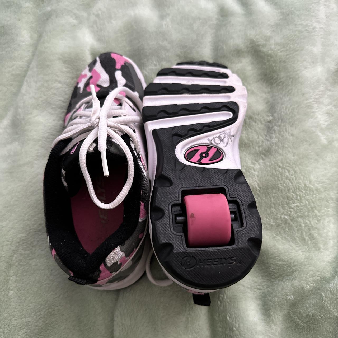 US size 3. Heelys color pink,black,grey,white. Has... - Depop