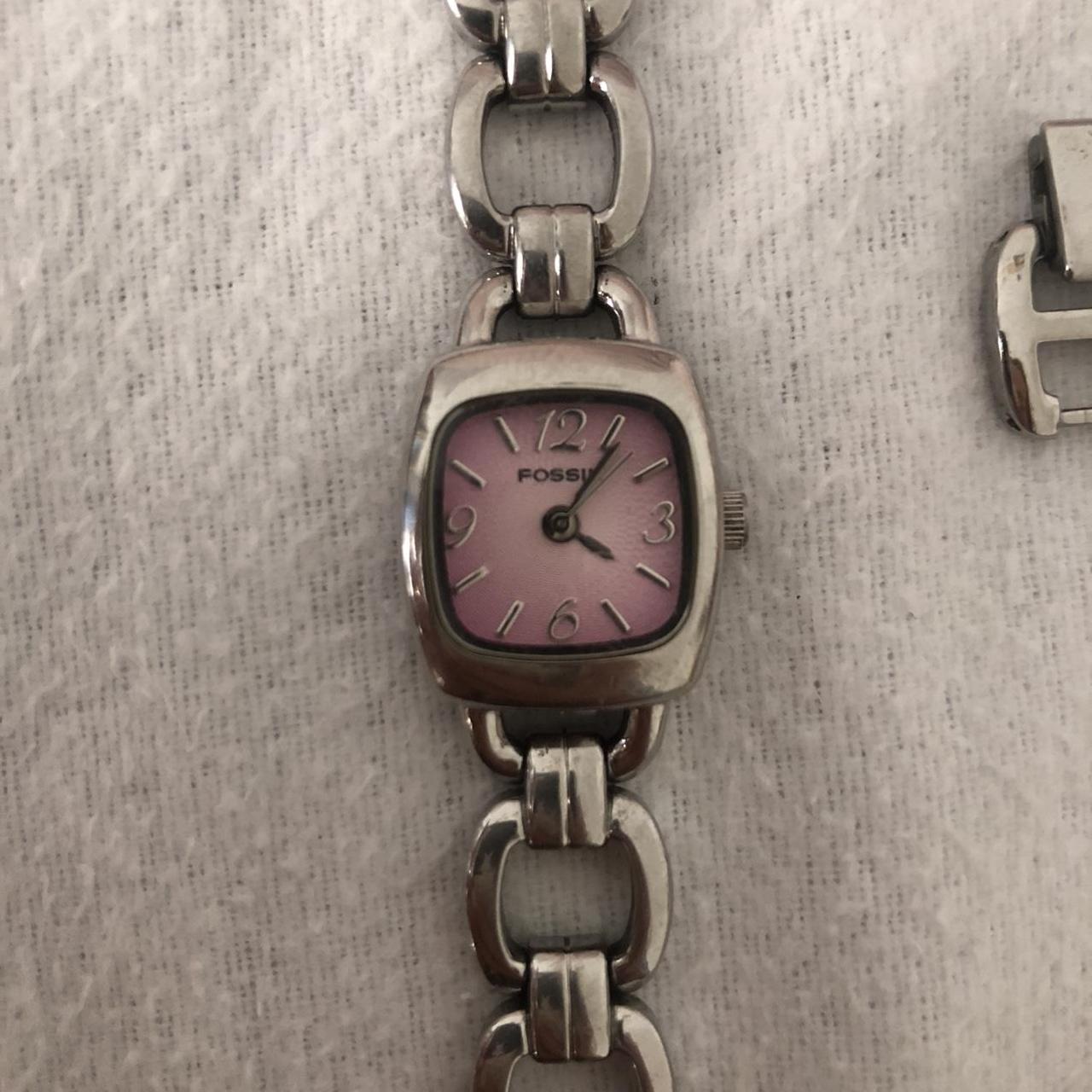 Skinny Watch silver Fossil smal Super Schmale Uhr... - Depop