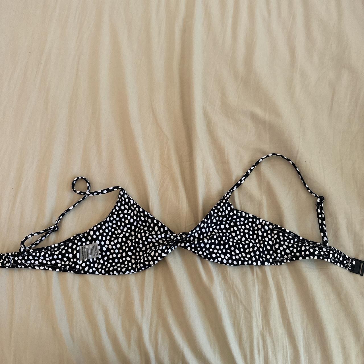 Black bough Black and White Polka Dot Bikini, WORN ONCE - Depop