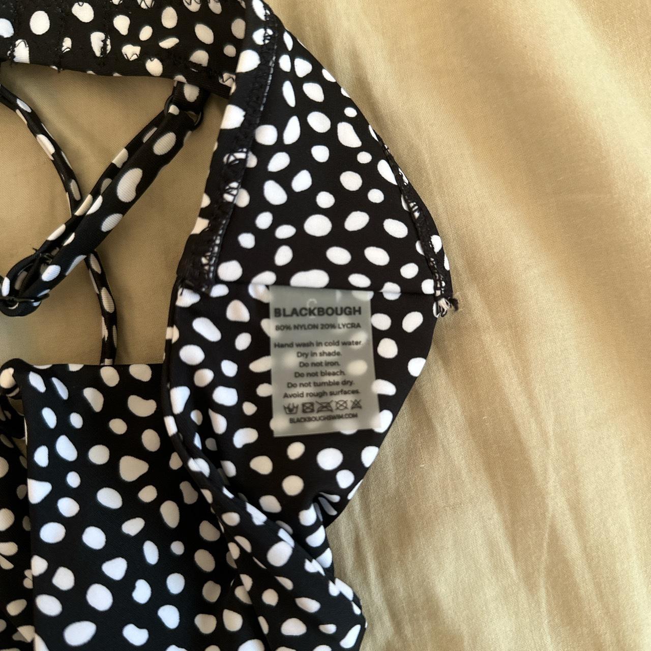 Black bough Black and White Polka Dot Bikini, WORN ONCE - Depop
