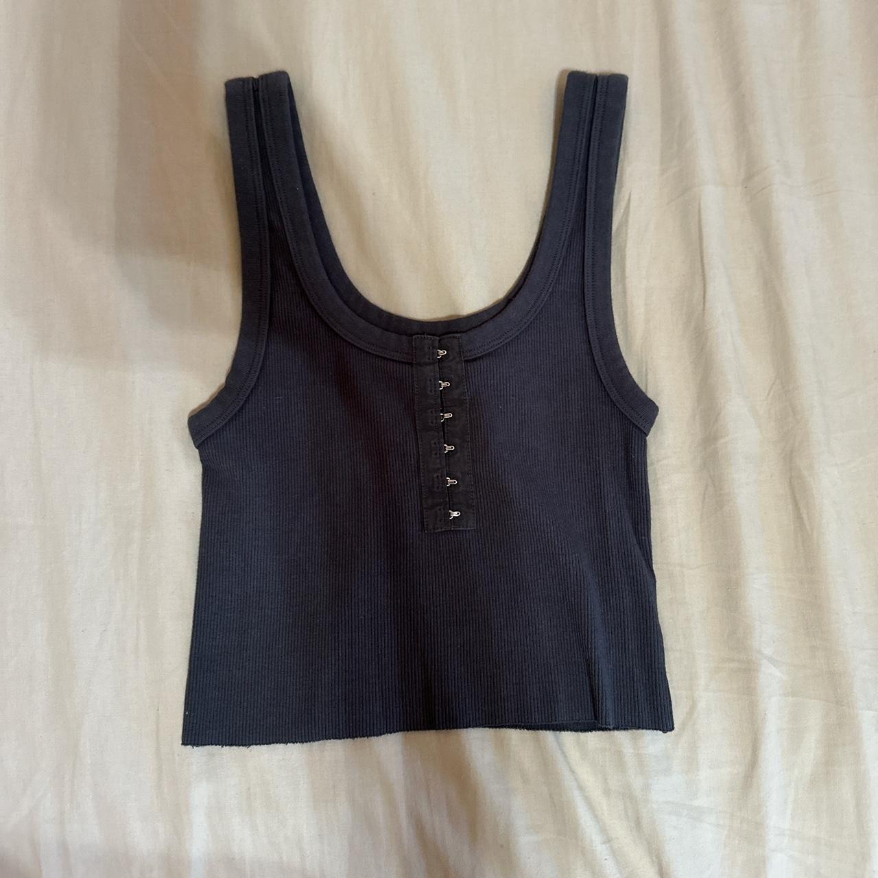 Aerie Cropped Black Tank, stretchy, worn twice - Depop