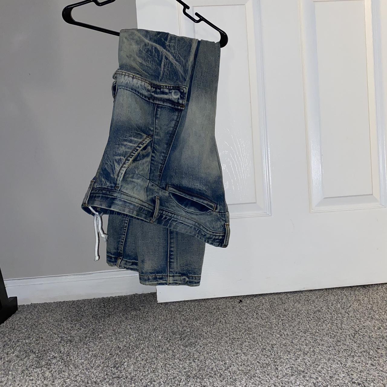 MNML Blue Raver Jeans Size 33 Runs big Cargo... - Depop