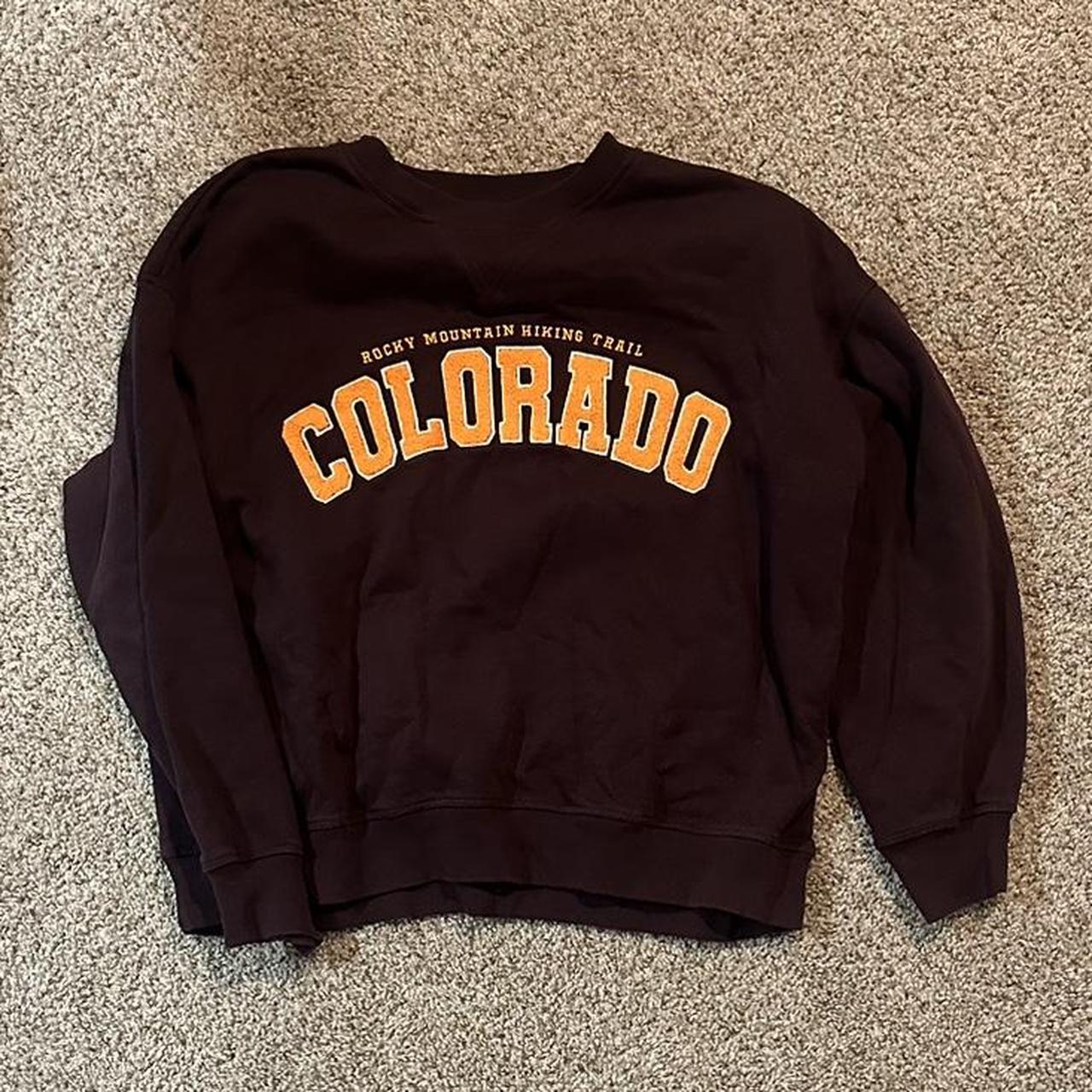 HnM Burgundy Colorado Sweatshirt size L barely... - Depop
