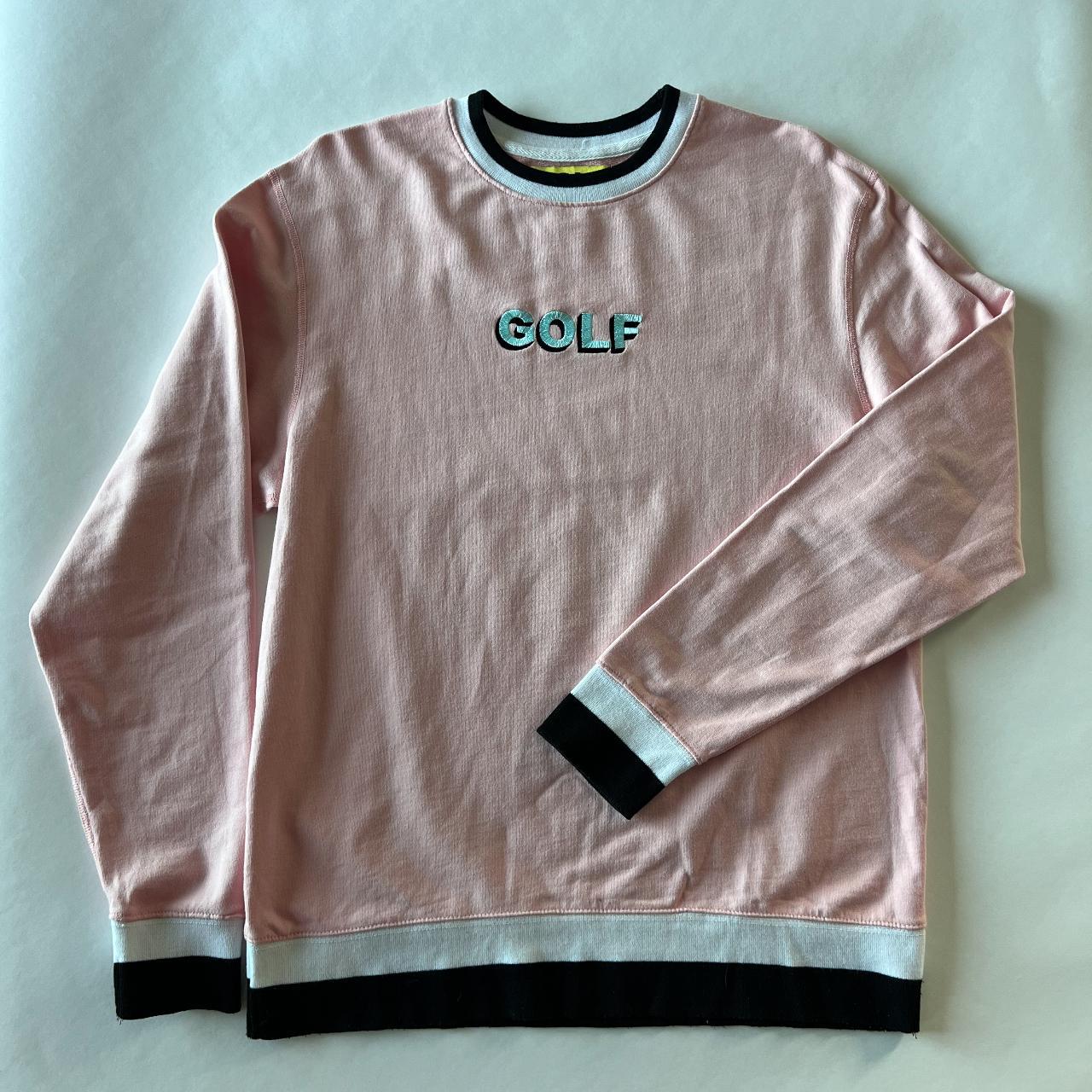 GOLF WANG EMBROIDERED LIGHTWEIGHT CREWNECK LT PINK - Depop