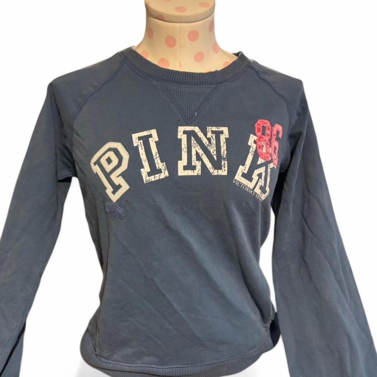 Pretty Y2K navy blue PINK Victoria’s Secret ‘86... | Depop