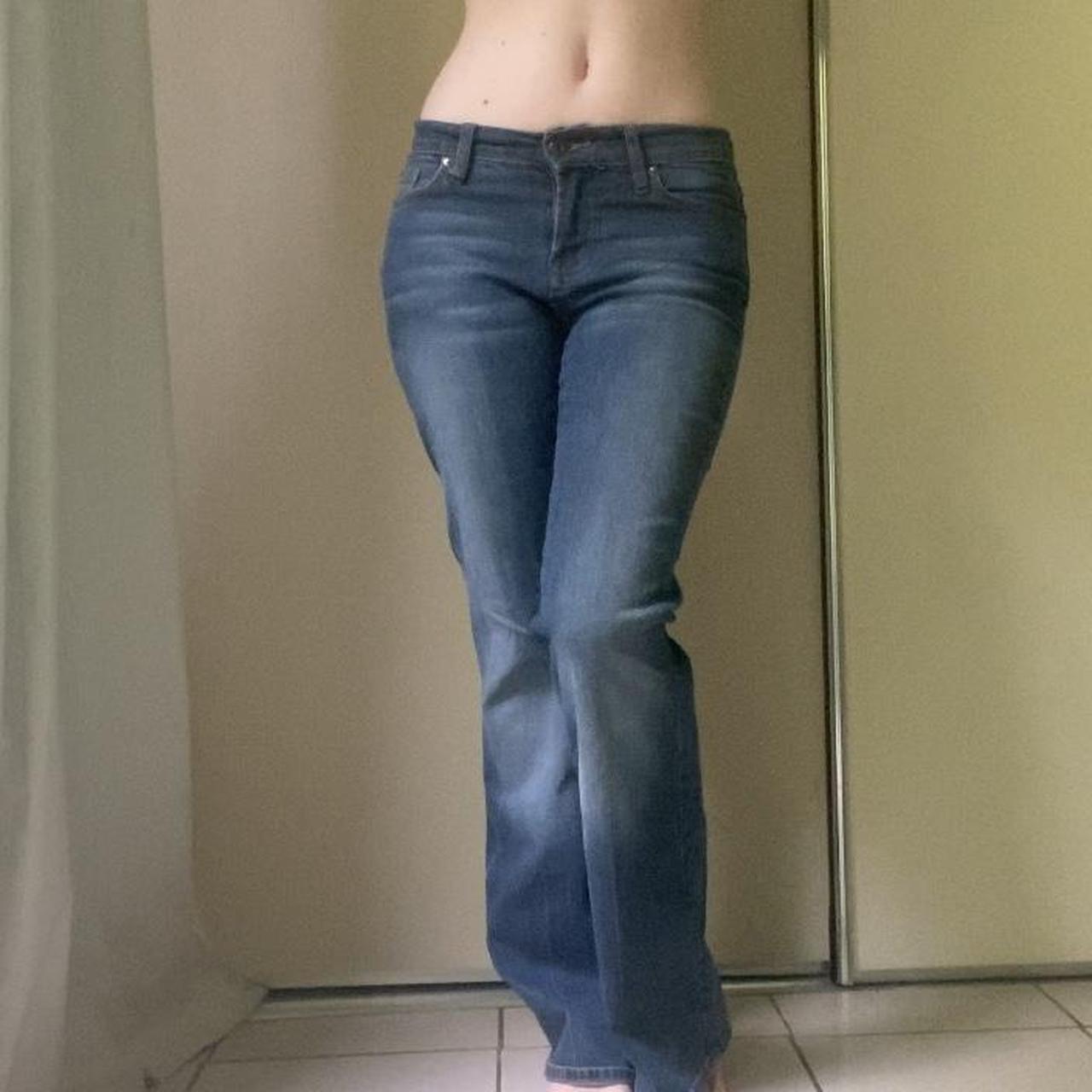 vintage low waist flare jeans #y2k #vintage... - Depop