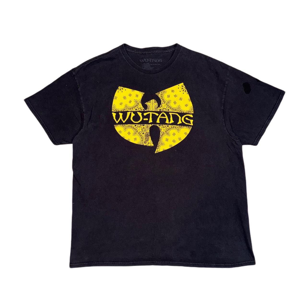 Y2K Wu-Tang Clan t-shirt in black and yellow... - Depop