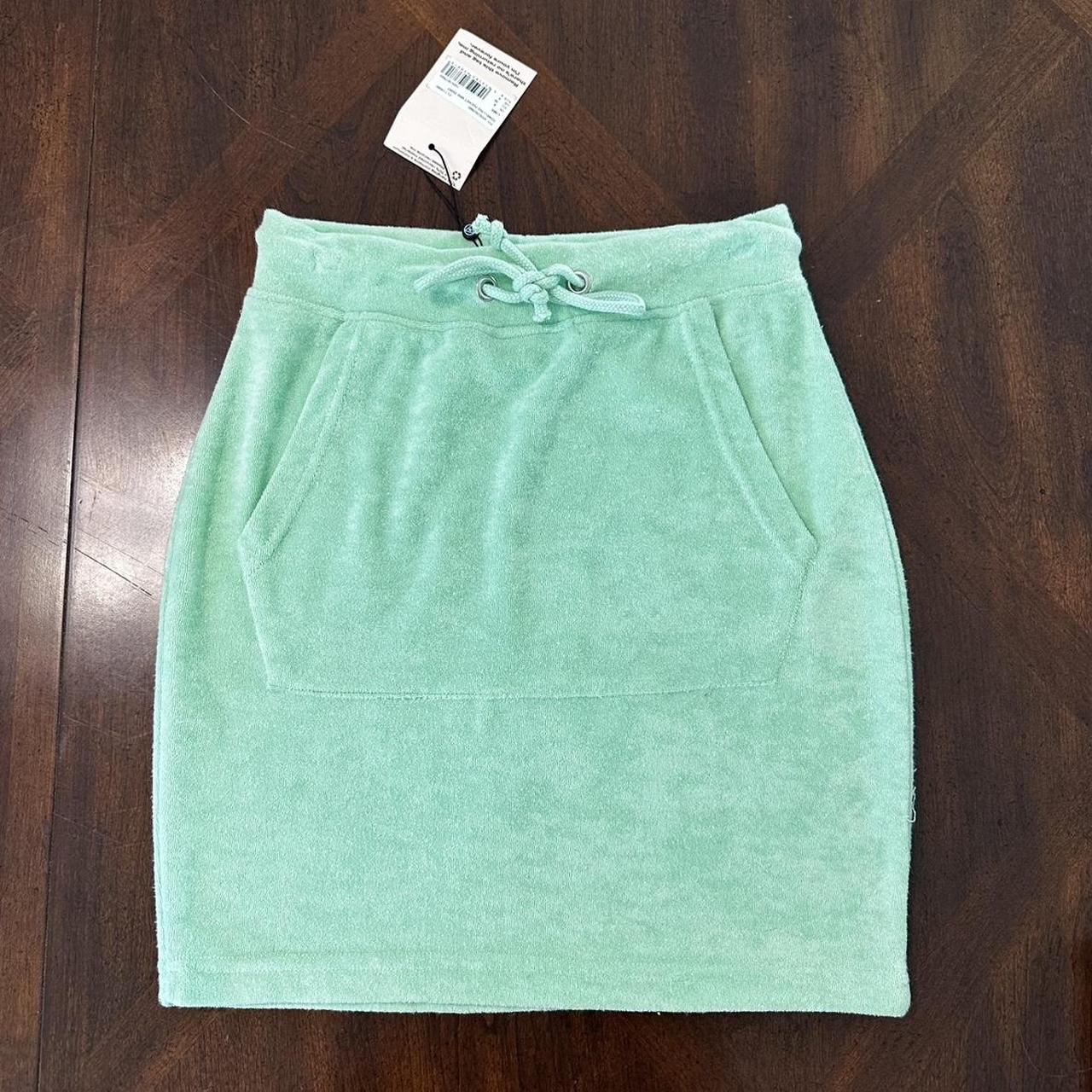 Missguided Mint green mini skirt with hoodie... - Depop