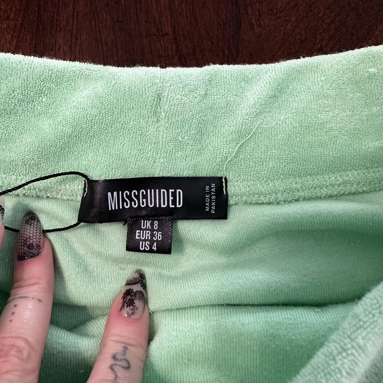 Missguided Mint green mini skirt with hoodie... - Depop