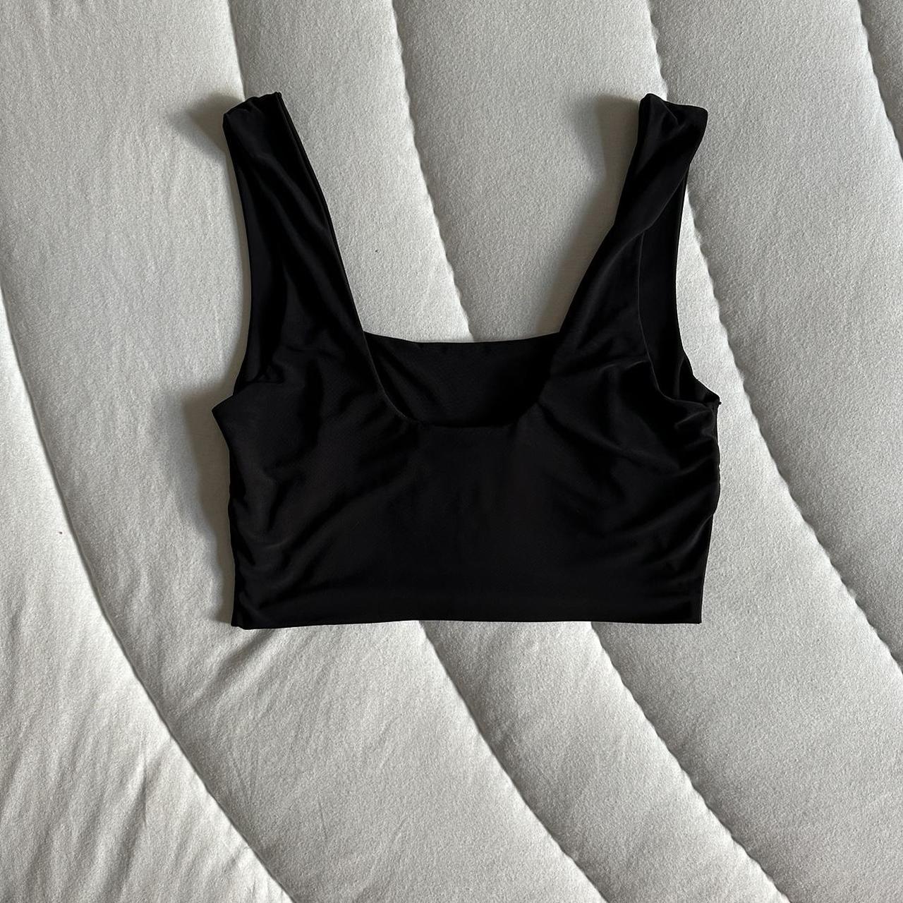 Sabora Black Square Neck Crop Top 🖤 Size M. No tags... - Depop