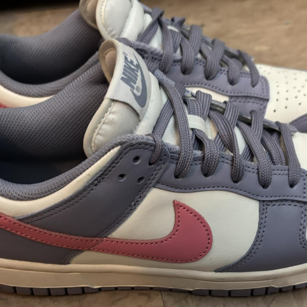 Nike Dunk Low purple and pink trainers these wore... - Depop