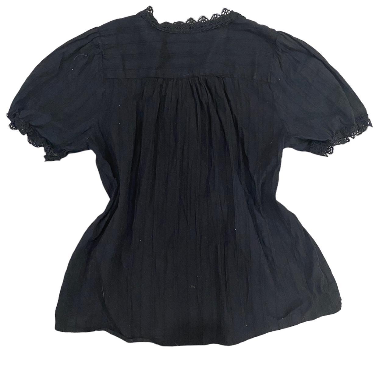 Black lacy horror game protagonist blouse brand:... - Depop