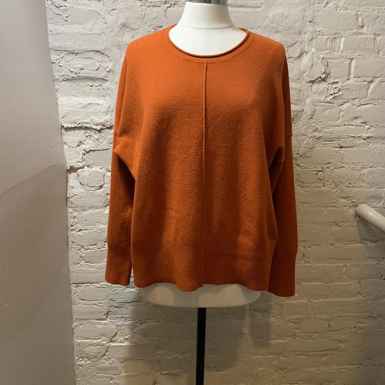 Large Pumpkin Spice soft French Connection Sweater.... - Depop