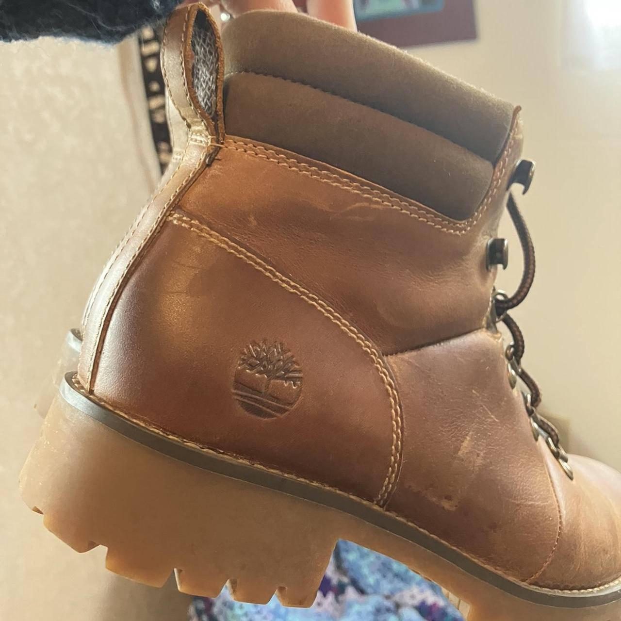Leather timberlands! Old school style - Depop