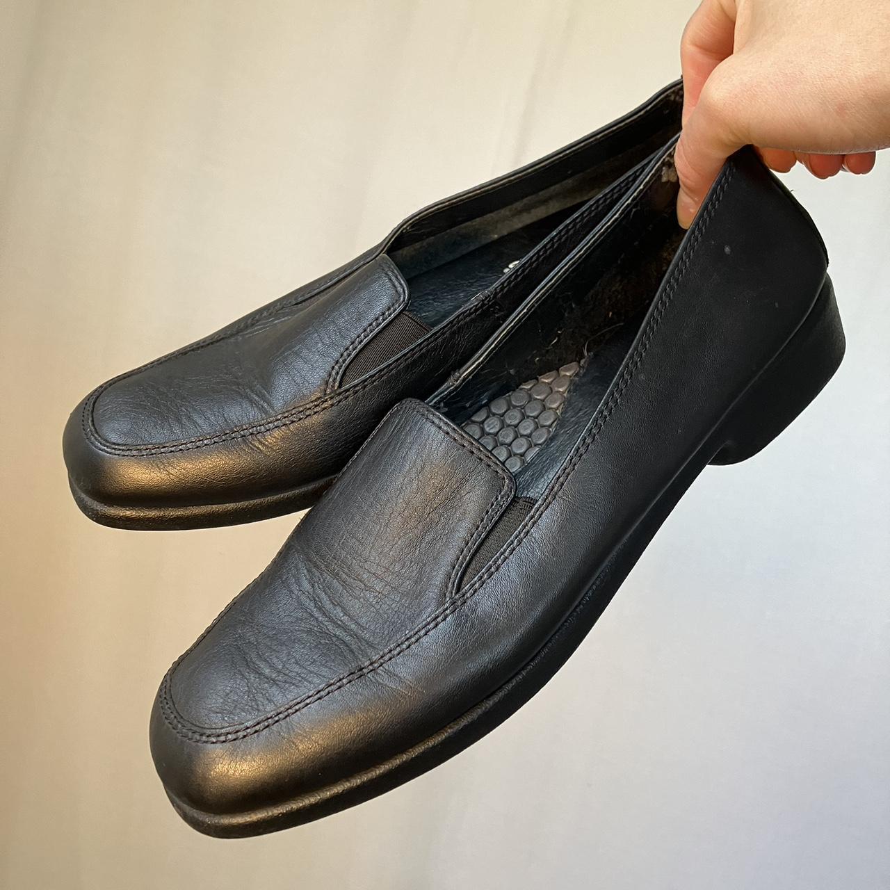 Leather hush puppies! Some wear on the inside lining... - Depop