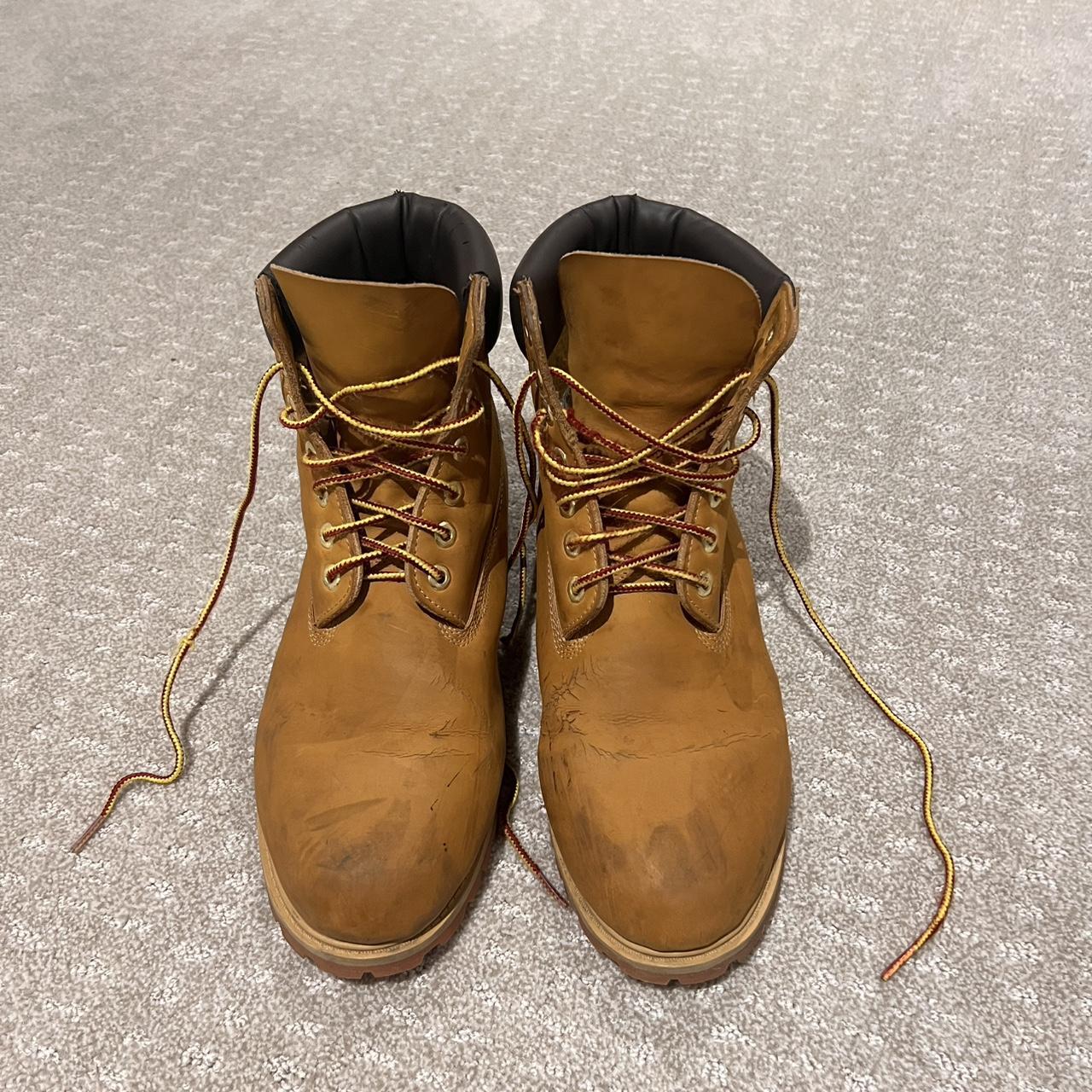 Busted timbs Size 11 mens Send offers All flaws shown - Depop