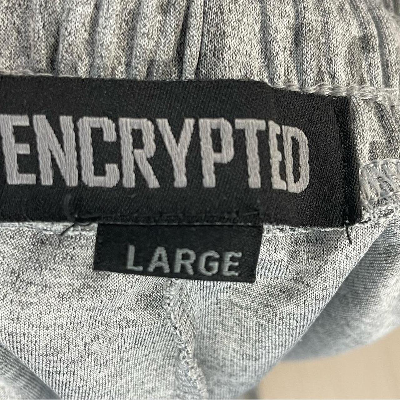 Encrypted grey black joggers sweatpants legend icon... | Depop