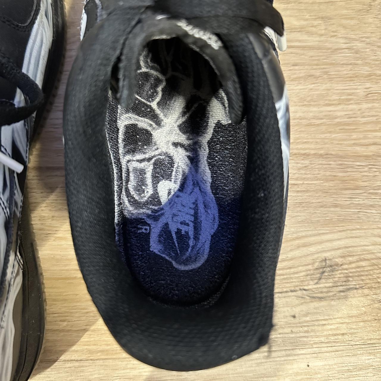 nike af1 black skeleton trainers special release... - Depop