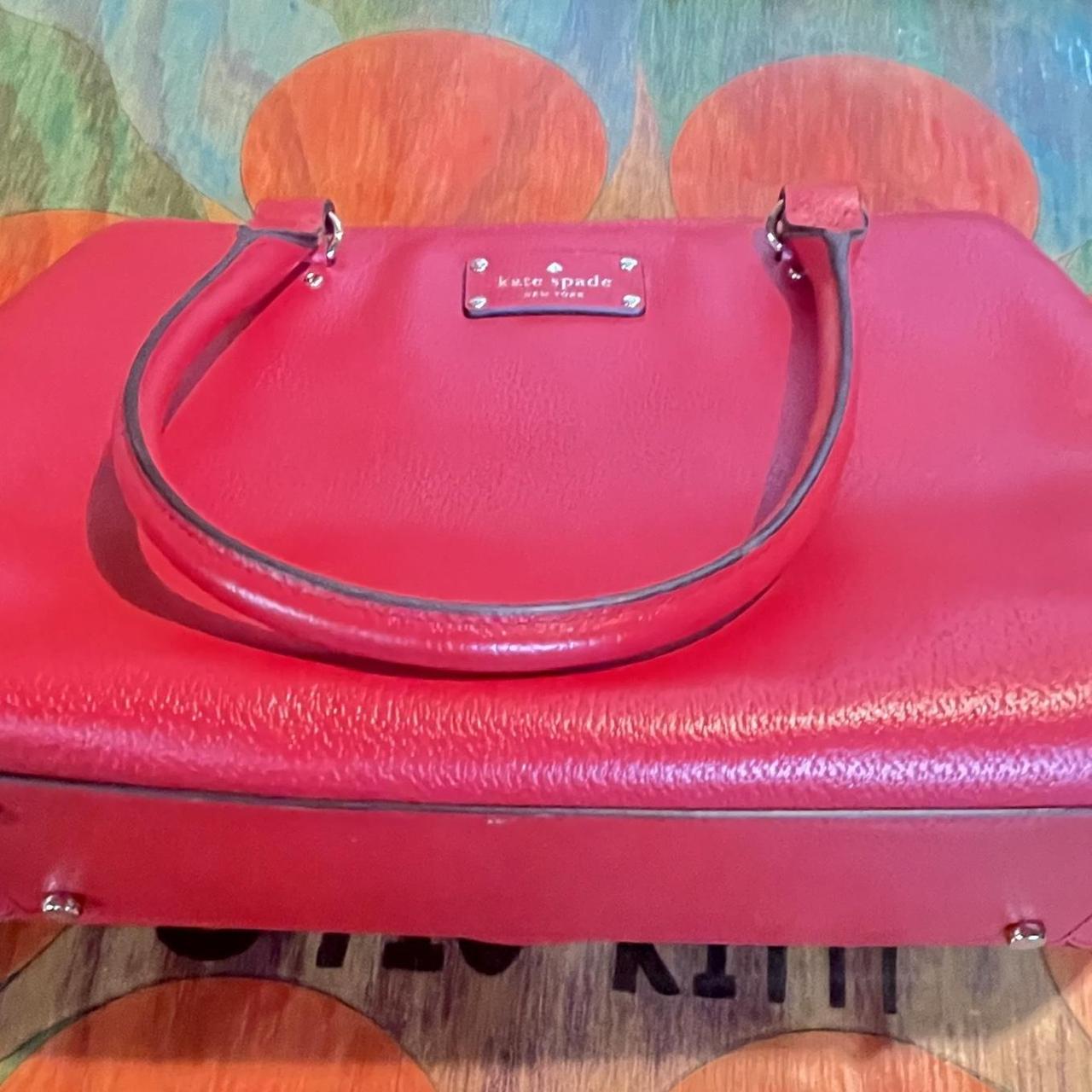 Kate Spade RED Handbag Purse Bag Pockets Rn 0102760... - Depop