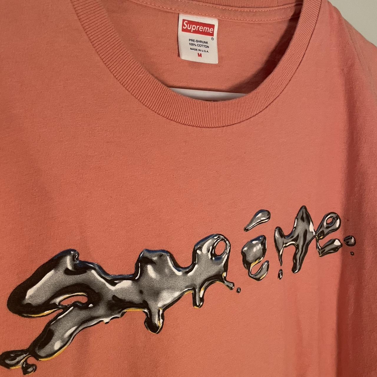 Supreme, terracotta liquid tee - Depop