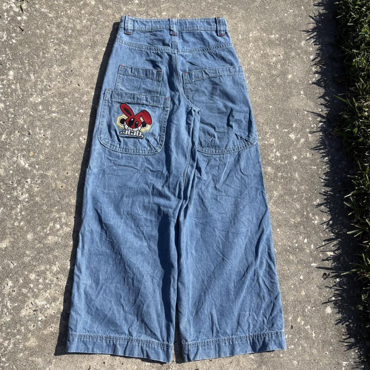 Jnco style Alab red bunny jeans, size 26 #baggy... | Depop