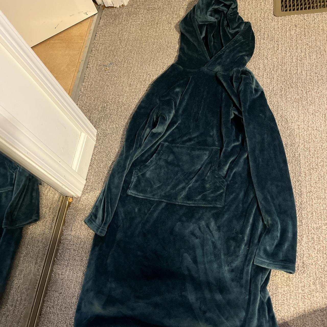 S Teal Hooded Sleepshirt (snuggie type thing)... | Depop