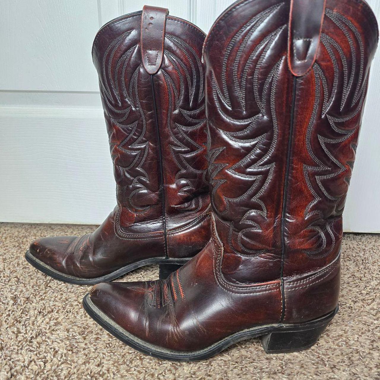 Westex Cowboy Boots Red/Brown Mens 10D Westex... - Depop
