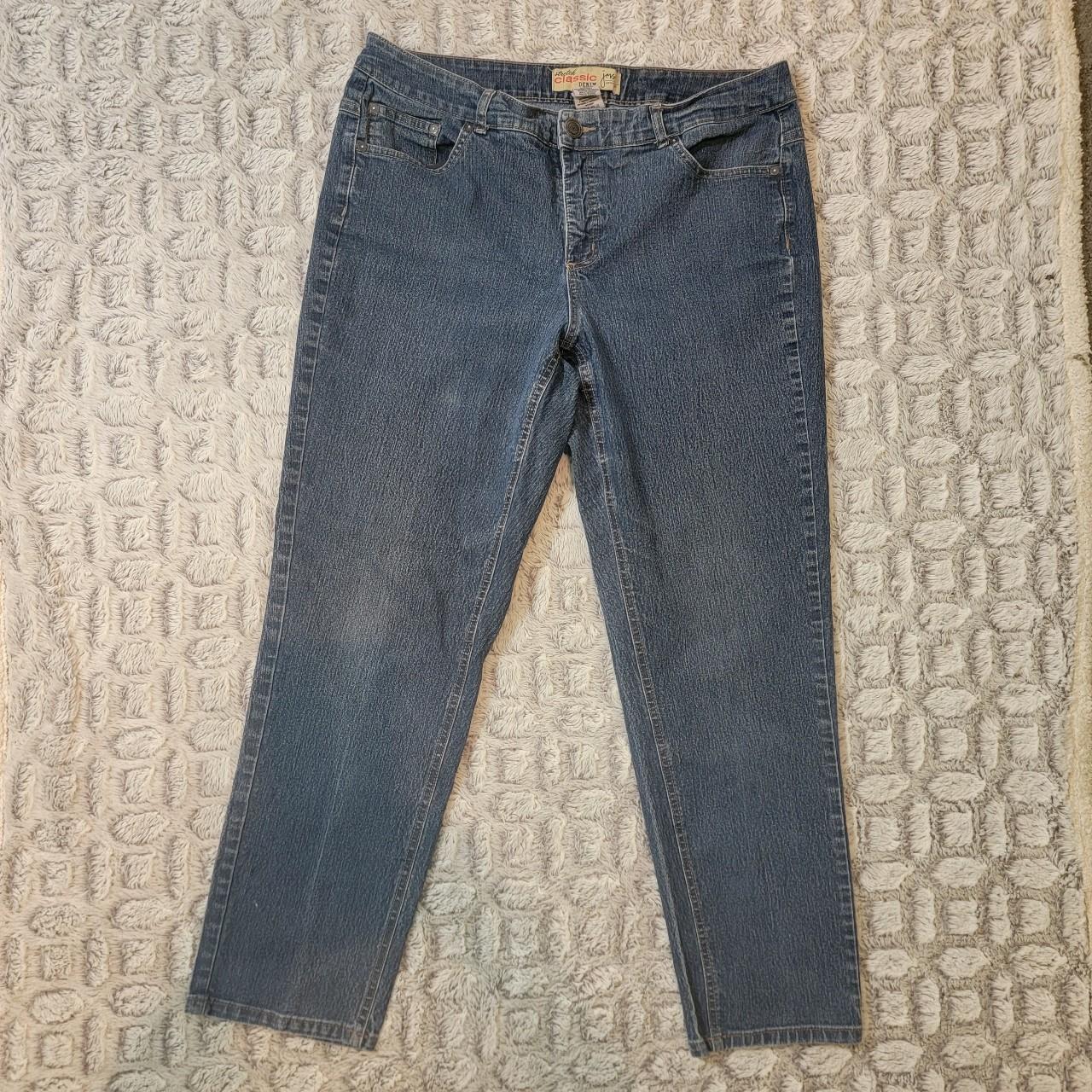 Jms Just My Size stretch classic denim blue jeans... - Depop