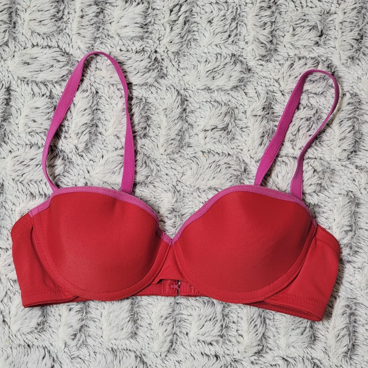 Cute Valentine's Day Bra | Pink and Red | 32A |... - Depop