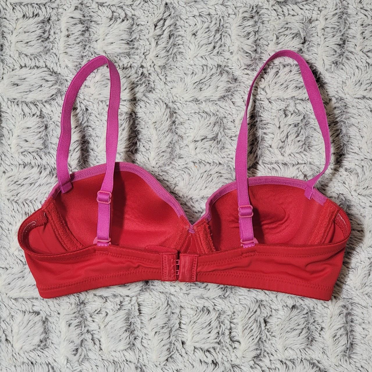 Cute Valentine's Day Bra | Pink and Red | 32A |... - Depop