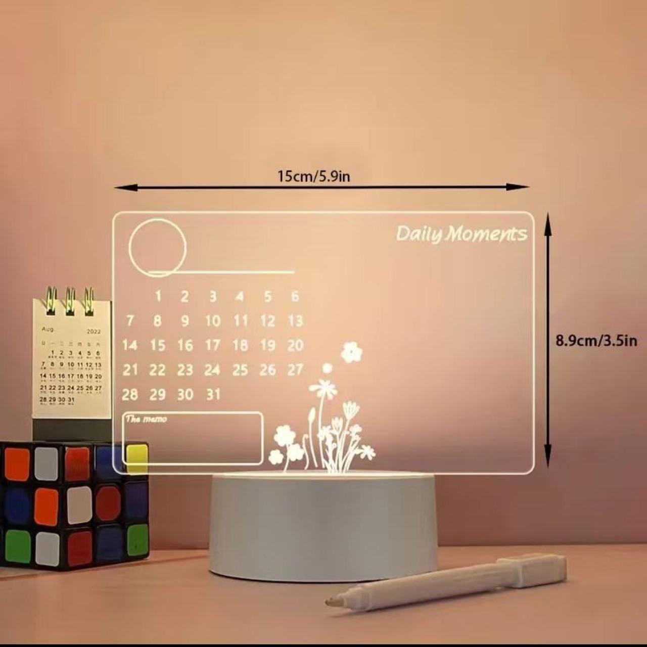 Viral Acrylic Light Up Whiteboard w/ Marker - Depop