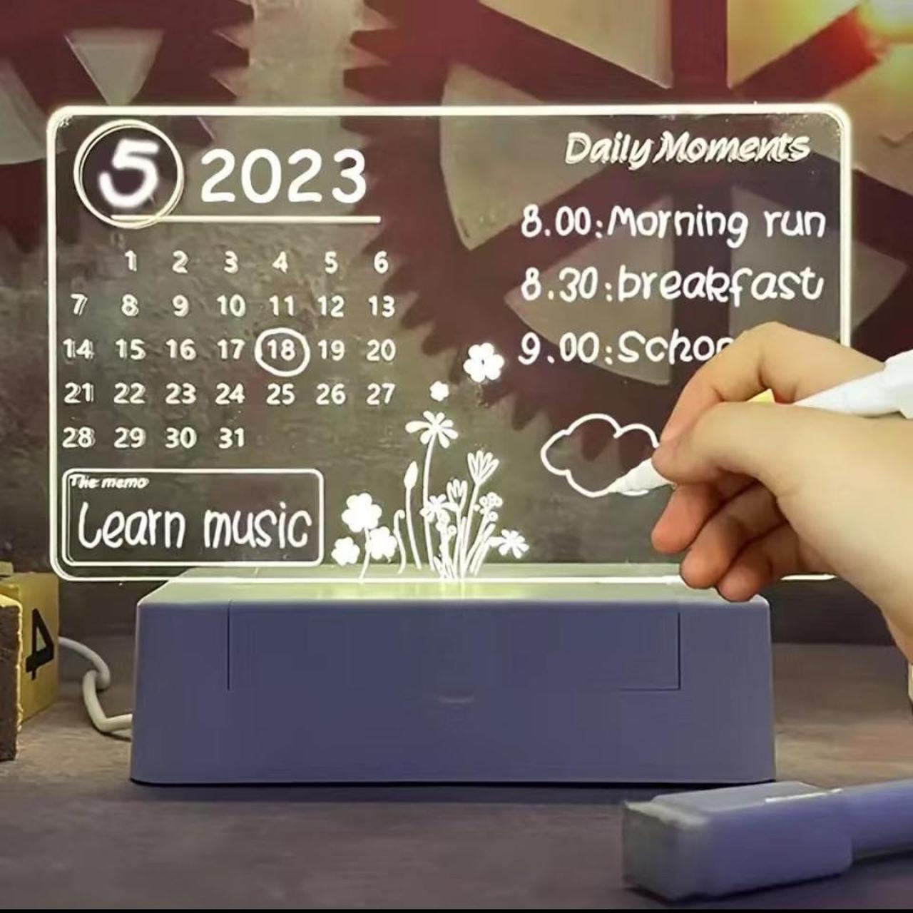 Viral Acrylic Light Up Whiteboard w/ Marker - Depop