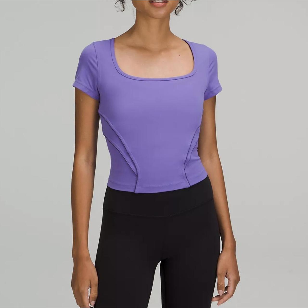 Lululemon Square Neck Mesh and Nulu Yoga... - Depop