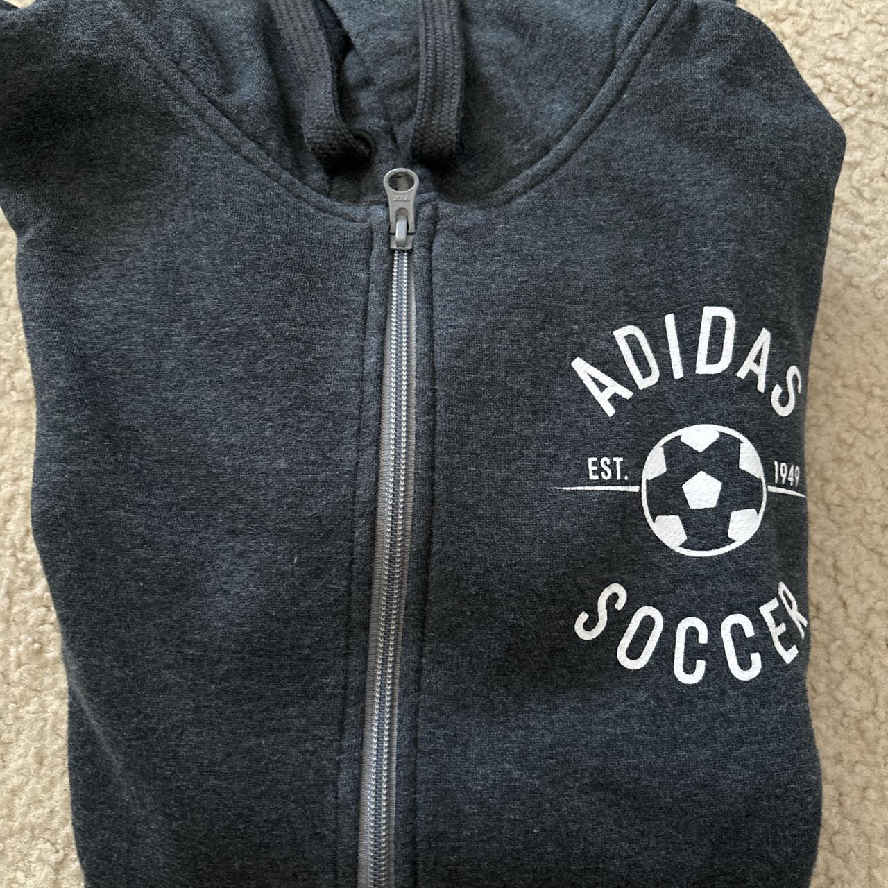 Adidas soccer zip-up hoodie jacket - Depop