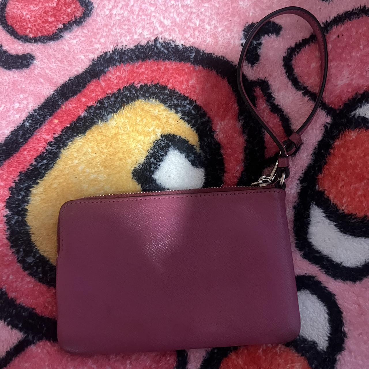 pink coach wallet/mini bag a little bit of flaws... - Depop