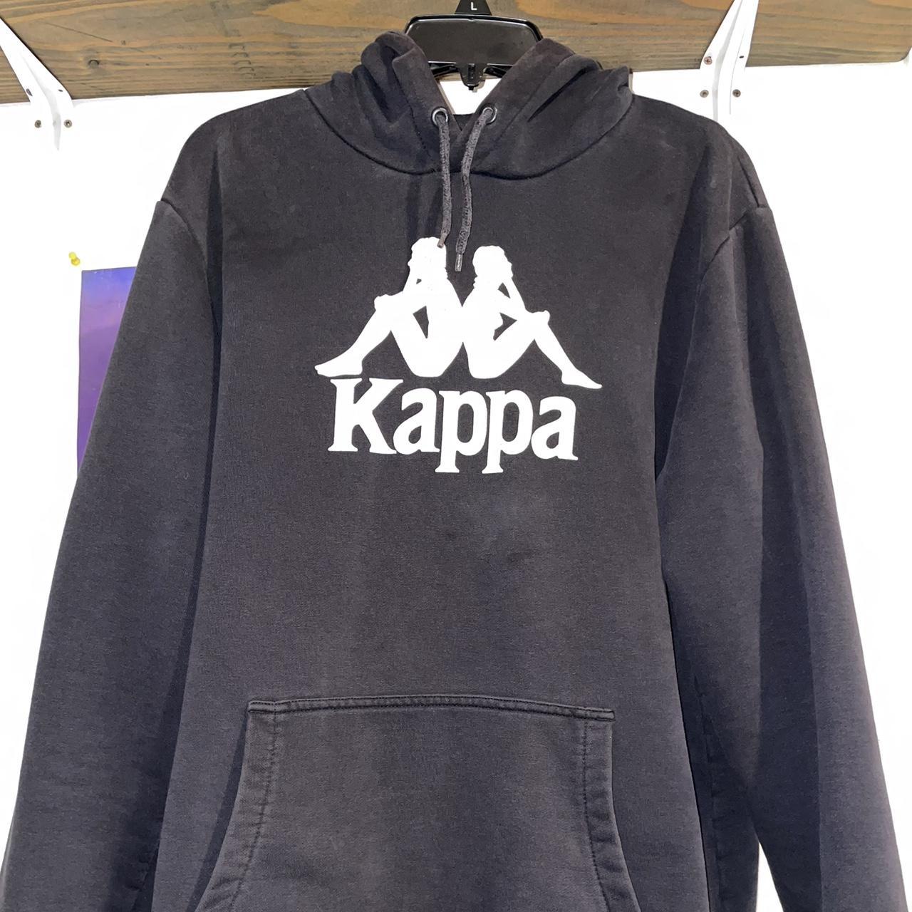 dope kappa hoodie fits like a large but tagged xxl... - Depop