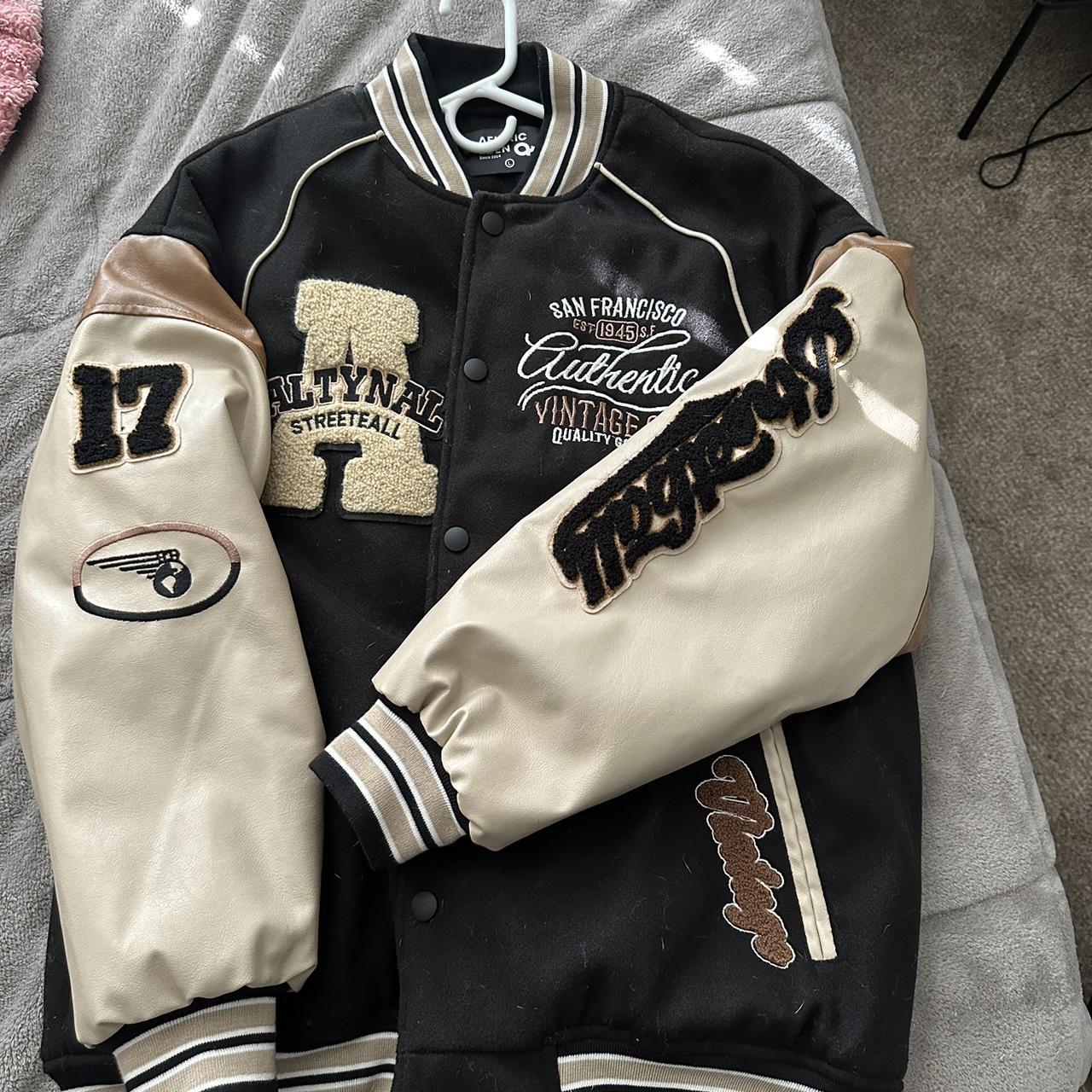 varsity jacket, size L fits XL - Depop