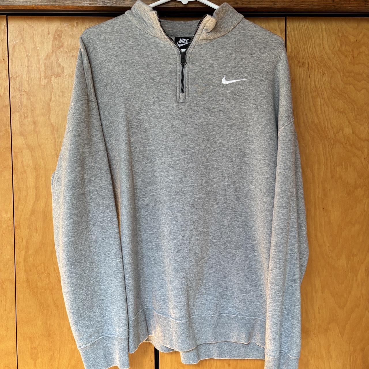 Grey Nike quarter zip sweatshirt size medium | Depop