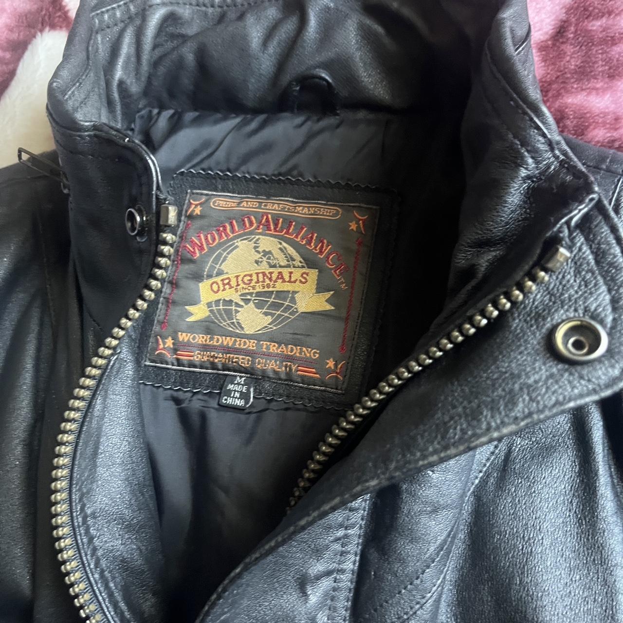 World alliance leather jacket All genuine... - Depop