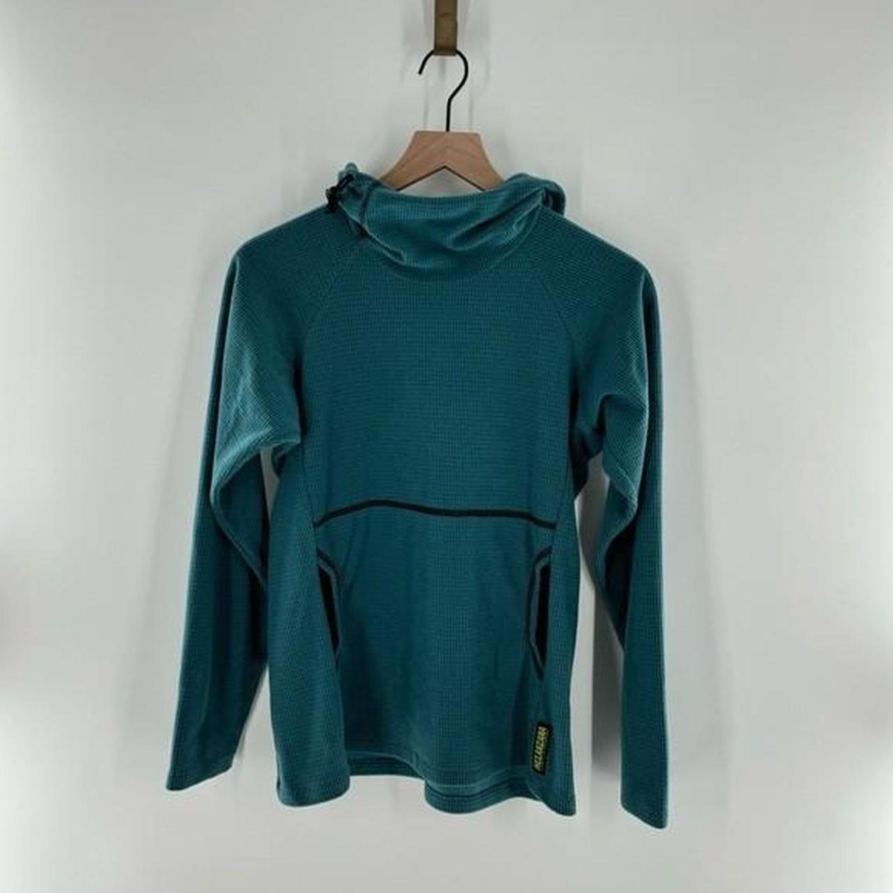 Melanzana Micro Grid Hoodie Women’s Size Small | Depop