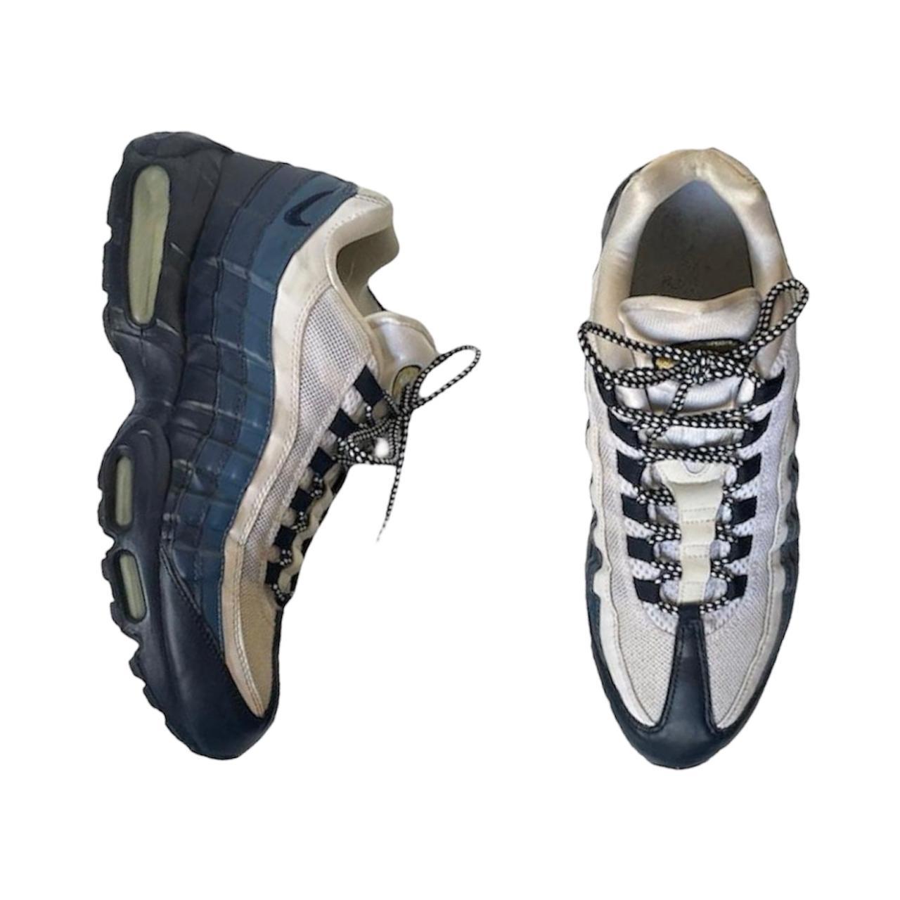 gorpy air max 95 white dark obsidian size... - Depop