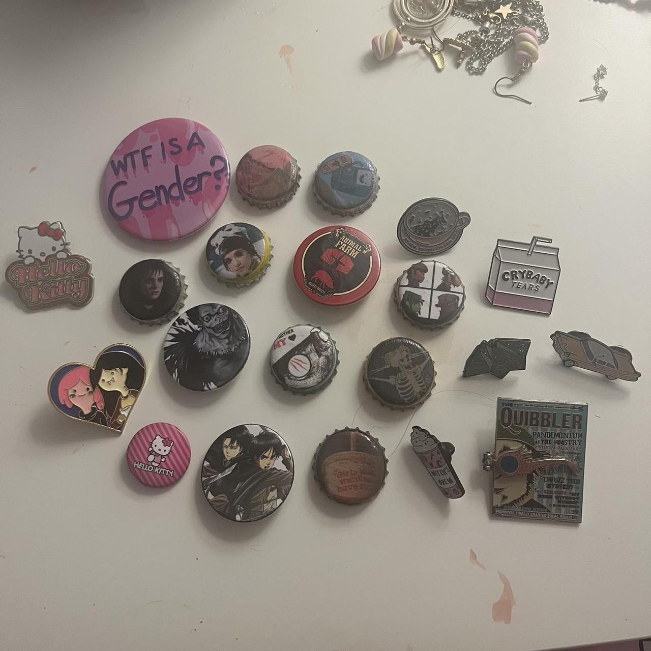 Pin badges €2 each or 5 for €8 - Depop