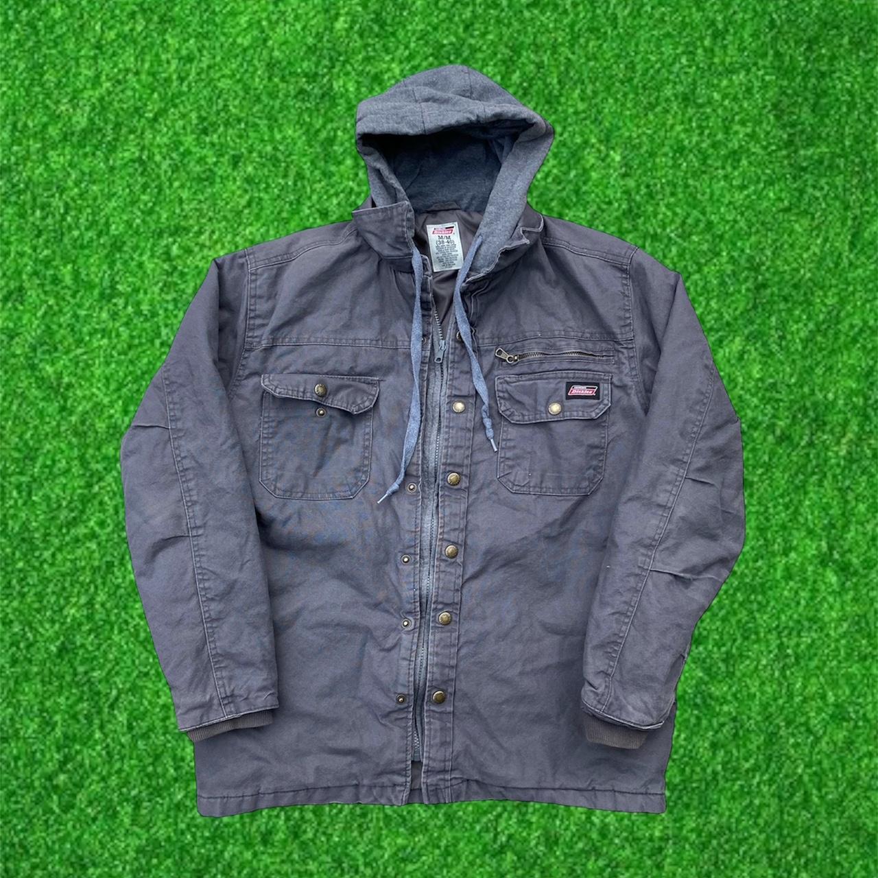 Dickies grey work jacket No Marks / Stains ... - Depop