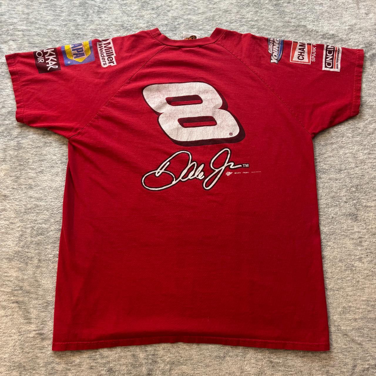 Vintage nascar racing tee shirt red sponsor graphics... - Depop