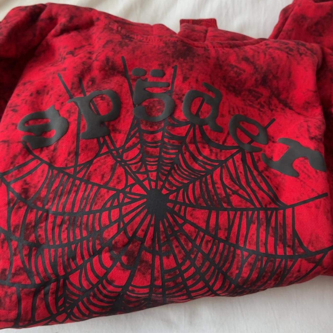 Sp5der OG Red Camo Tree Hoodie Authentic... - Depop